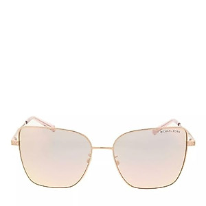 Michael Kors Woman Sunglasses Rose Gold Frame, Rose Gold Mirror Lenses, 57MM