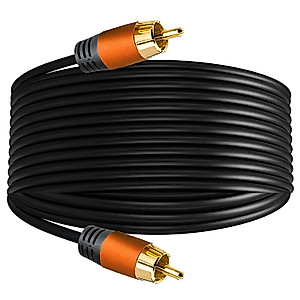 Digital Coaxial Audio Cable 6FT,1RCA Male to 1RCA Male Subwoofer Cable RCA Video Cable for Subwoofer, Home Theater, Video/Audio Subwoofer Rear View Parking Camera