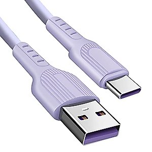 BGNTBUK Magnetic Charging Cable Fast Charging 1m Silicone Data Cable Mobile Phone Color Fast Charging Line Liquid Soft Plastic Flash Charging Cable Suitable for Led Charging Cable Type C