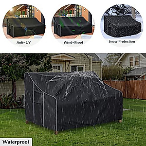 Coditure Outdoor Furniture Cover Waterproof for Sofa, Patio Loveseat Covers Fits up to 54 x 38 x 35 inches, Black