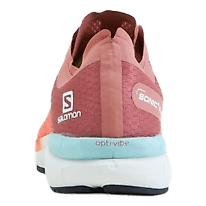 Salomon Sonic 4 Accelerate Running Shoes for Women, Persimon/White/Brick Dust, 8