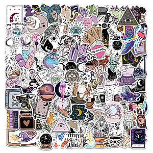 MKZ 200PCS Boho Witchy Apothecary Stickers Witch Sticker Tarot Goth Waterproof Toy Decals for Kid Girl Gift,(FE081FE082GT146GT147)