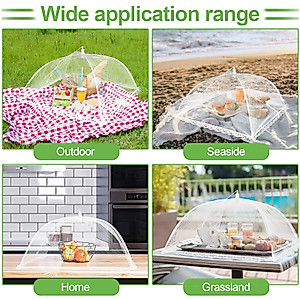 4Pack Mesh Food Covers 17inch, Large and Tall Food Covers, Pop-Up Mesh Food Covers Tent Umbrella for BBQs, Outdoors, Screen Tents, Parties Picnics, Fruit Cover