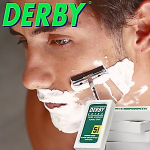100 "Derby Extra Professional" Double Edge Razor Blades for straight razor