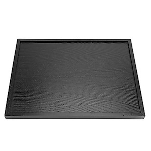 Fdit Rectangle Shape Solid Wood Tea Coffee Snack Food Meals Serving Tray Plate Home Hotel Restaurant Trays(36 x 27cm)