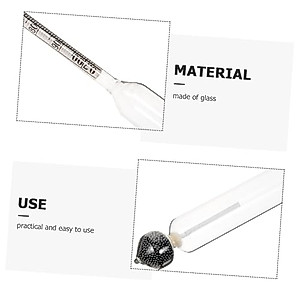 Anneome Hydrometer Liquid Meter Moisture Content Tester Liquid Measuring Tools Liquidometer Liquid Measuring Device Sugar Density Meter Petroleum Meter Mud Making Kit for Beginners Glass