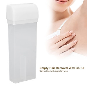 Hair Removal Wax Bottle, Portable Refillable Depilatory Wax Roller Bottle for Home for Men Women