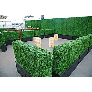 Artificial Boxwood Hedge, privacy hedge screen, UV Protected Faux Greenery Mats, boxwood wall, Suitable for Both Outdoor or Indoor, Garden, Backyard and Home Décor, 20 x 20 Inch (96 piece)