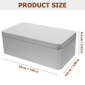 Luxshiny 2Pcs Tin Storage Boxes Lids Tea Leaf Candy Crafts Portable Tinplate Containers Home Organizer Decorative Storage Boxes with Lids