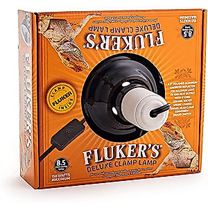 Fluker's Repta-Clamp Lamp with Switch Black 8.5in - Includes Attached DBDPet Pro-Tip Guide