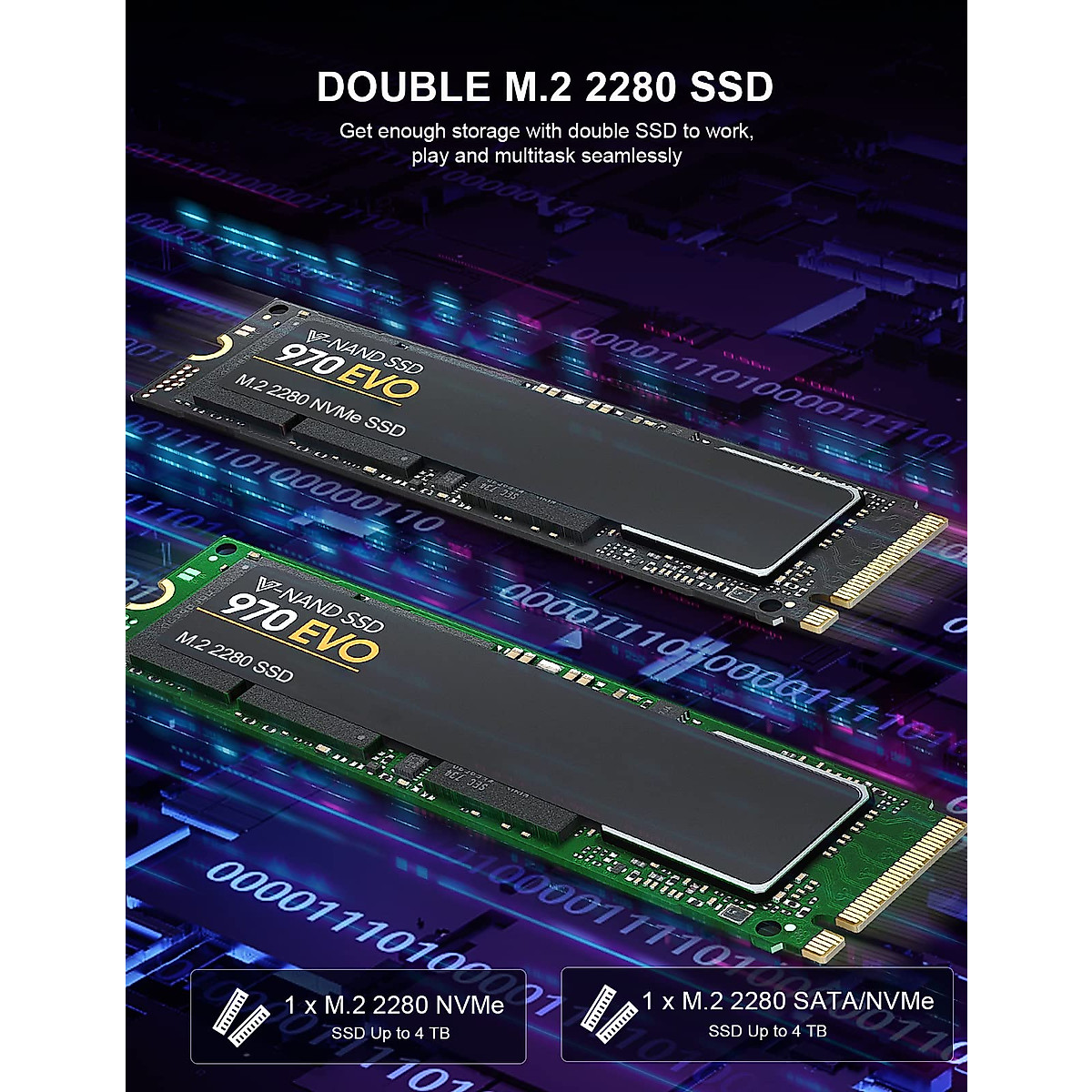 HYSTOU Mini PC, AMD Ryzen 9 5900HX, 64GB RAM, Windows 11 Pro, 2.4Gbps WiFi6, BT5.2, 4K UHD Triple Display, 2x M.2 SSD, 2.5" HDD, 7" Touch Screen, 128GB SSD