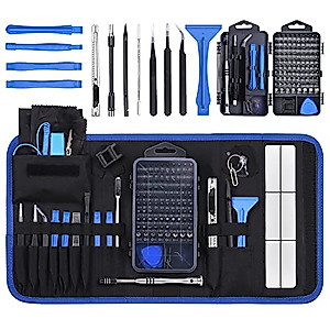 Computer Repair Tool Kit, Laptop Opening Tool, 135 IN 1 Professional PC Repair Tool, with 98 Magnetic Bit and 37 Practical Repair Tools, Compatible for MacBook, Tablet, iPhone, PS4, Xbox Controller