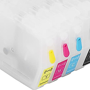 Refill Cartridge Replacement, Sturdy Refill Cartridge Smoothly Output Good Sealing Magenta Blue Yellow Black PP for Printer (LC3219)