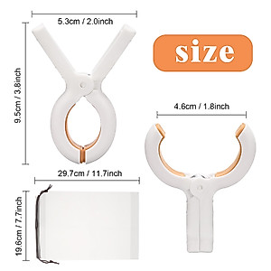 12 Pack Beach Towel Clips, Heavy Duty Towel Clips for Chairs Cruise Strong Anti-Rust Springs Clothespins for Laundry Keep Towel Clothes Blankets Dry on Clothesline and Hanging Rack Khaki and Blue