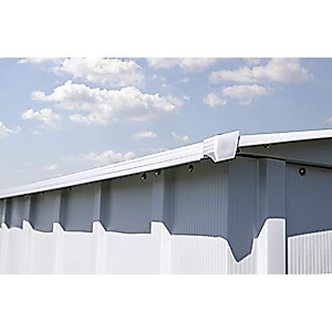 Arrow Classic Steel Storage Shed, 6x7, Flute Grey