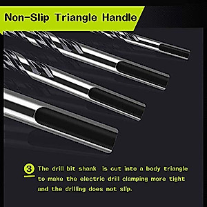 6PCS Ceramic Tile Drill Bits, Mgtgbao Masonry Drill Bits Set for Glass, Brick, Tile, Concrete, Plastic and Wood Tungsten Carbide Tip for Wall Mirror and Ceramic Tile with Size (6mm-12mm).