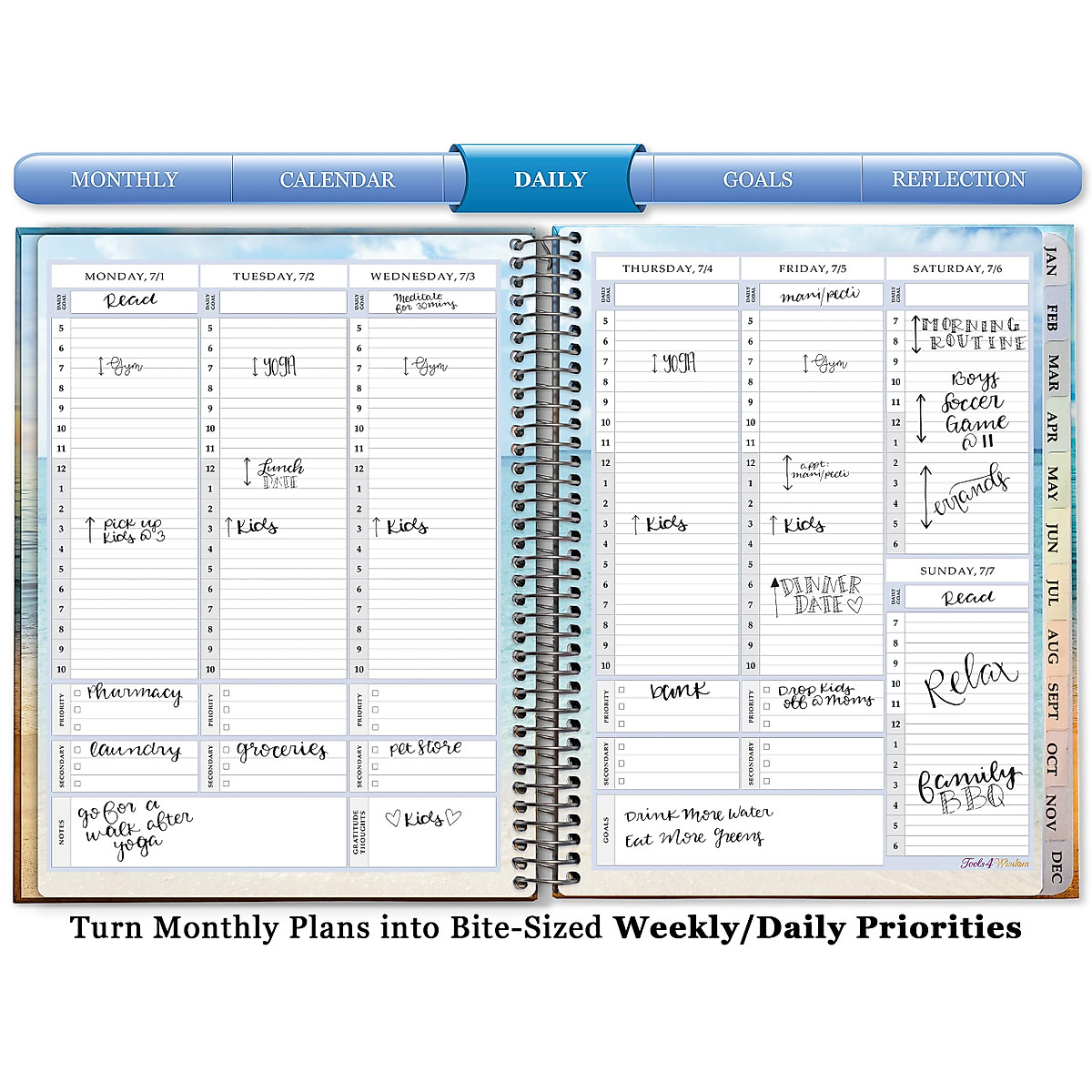 Tools4Wisdom Planner 2023-2024 - October 2023 thru Dec 2024 Planner - 15 Month - Hardcover