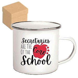 Humorous Gift Appreciation Gift For School Secretaries And Administrators - Show Your Gratitude With 11oz Ceramic Cup 12oz Enamel Silver Mug