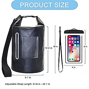Faraday Bags Waterproof Shield Bag 15L, Faraday Cage With Phone Pouch, RFID Signal Blocking Dry Bag, EMP Protector, Faraday Bag for Electronics From Water, Spying, Hacking