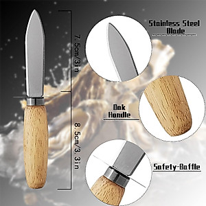 liuweihui 2024 Newest Oyster Knife Shucker Set, Oyster Opener Tool, Oyster Shucking Clamp Seafood Tools，1 oyster knife， (1#), medium size
