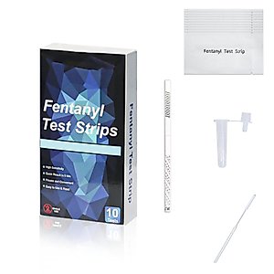 Fentanyl Testing Strips, EZING Fentanyl Test Strip Kit，High Sensitive, Rapid Response, Easy to Use and Read, 10 Test Strips Per Pack