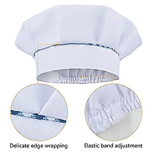 SUNLAND Kids Apron And Hat Set Children Chef Apron For Cooking Baking Painting White(S:3-6 Years)¡­