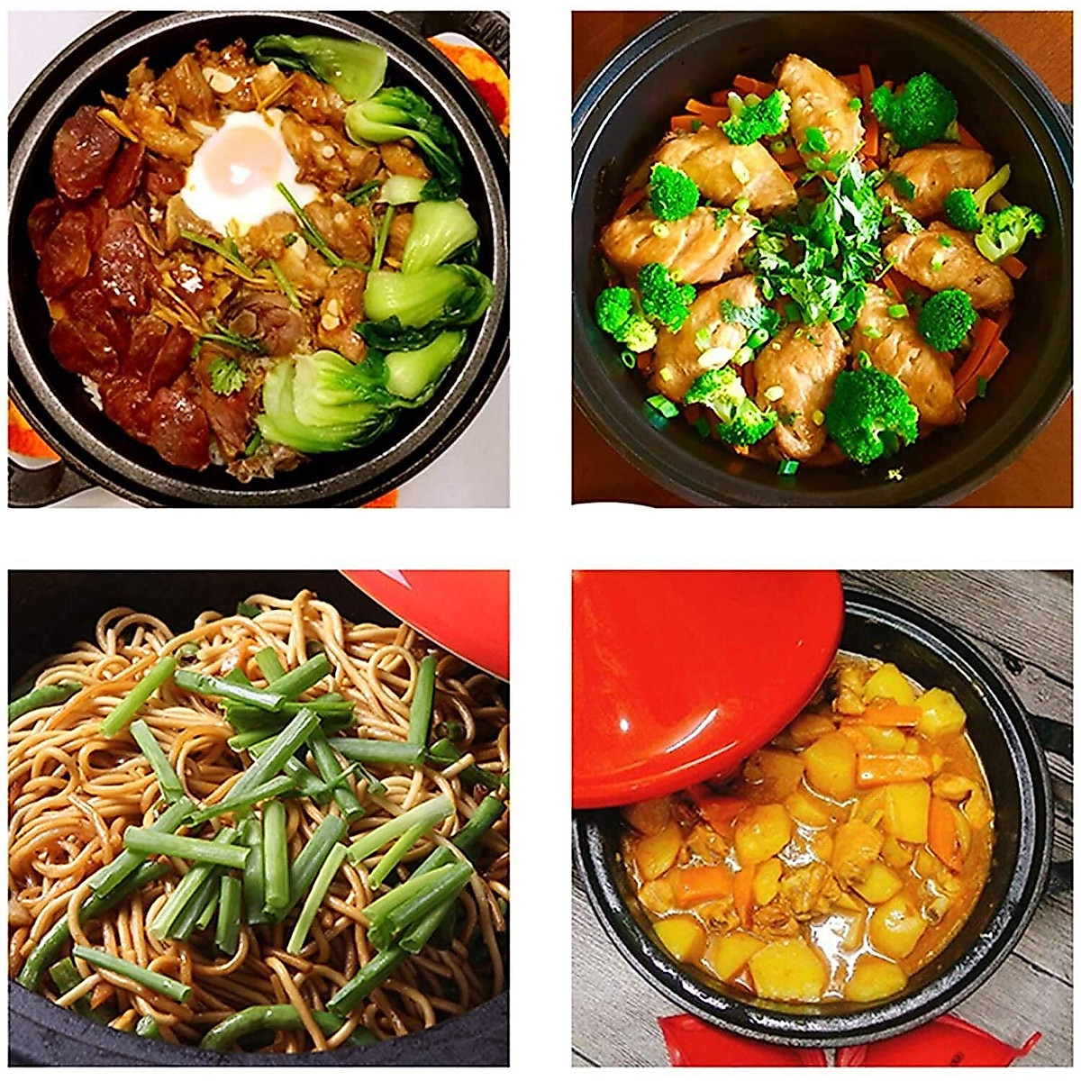 NESKX Ceramic Cooking Pot Casserole Dishes with Lids Large Cooking Tagine,28Cm Tajine with Enameled Cast Iron Base and Cone-Shaped Lid for Different Cooking Styles,Cast Iron Tagine with Tray Casse