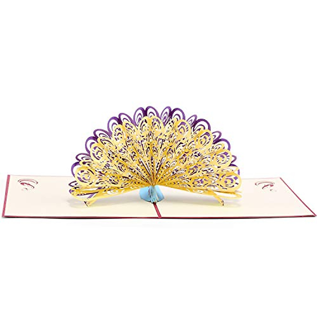 Paper Spiritz Peacock Pop up Cards Birthday, Mother's Day Cards, Anniversary Thank You Card for Husband Daughter Wife, Handmade Graduation Sympathy Blank Card, Laser Cut with Envelopes All Occasion