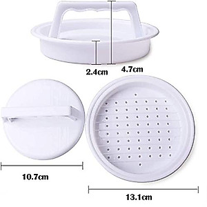 AISIBO 2 Piece Hamburger Press, Plastic Burger Press, Hamburger Maker Meat Press Set