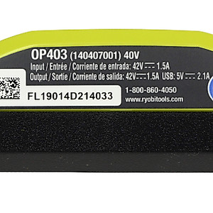 Ryobi OP403 Lithium-ion 40 Volt Battery Charger W/USB Plug in