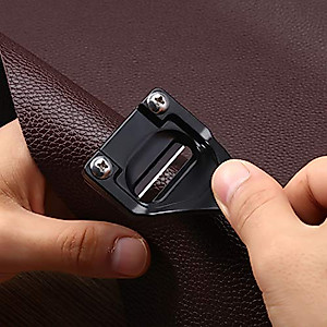 Metal Leather Skiver and Safety Beveler DIY Cutting Tool Kits with 6 Pieces Skiver Blades for Leather Craft DIY and Leather Making