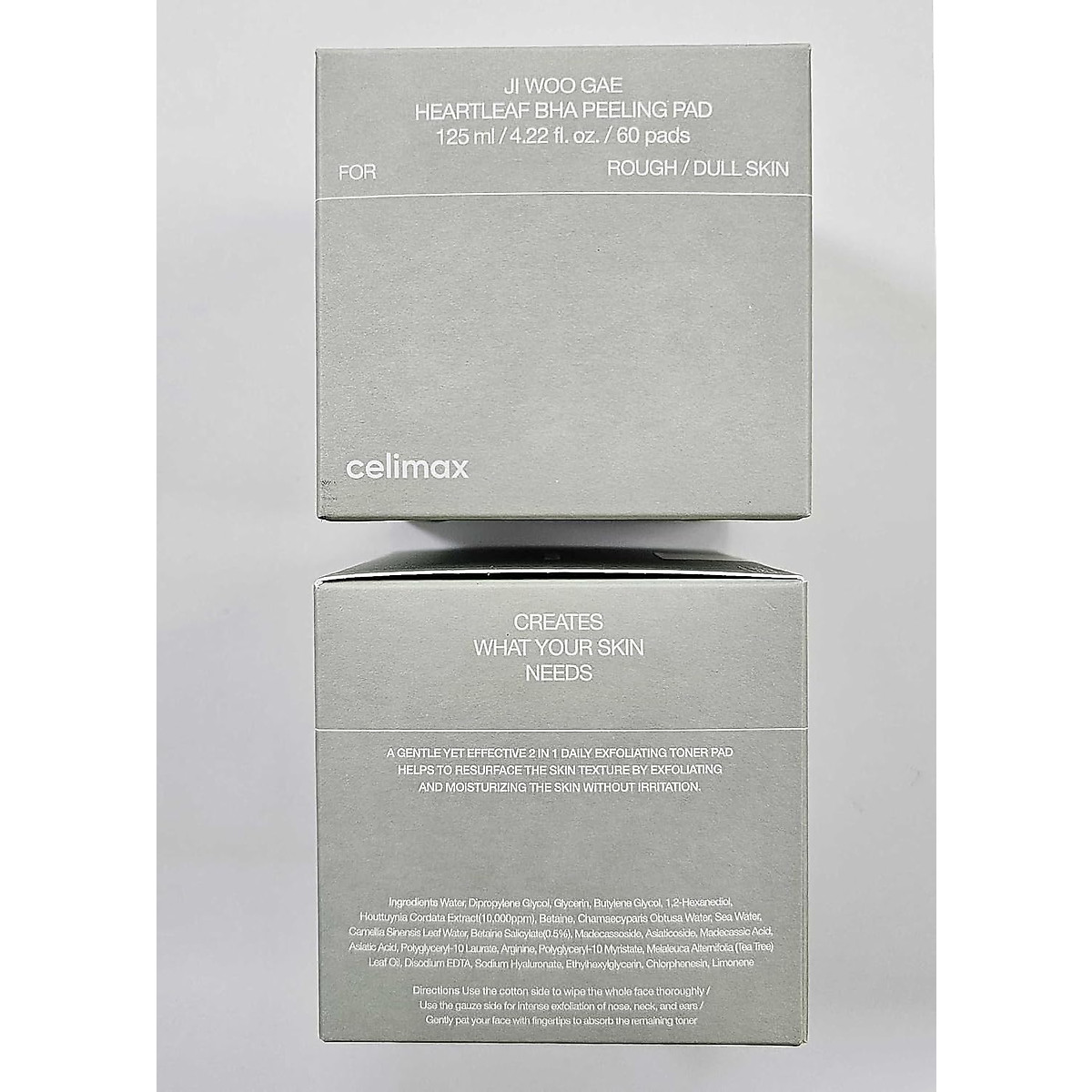 celimax Ji.Woo.Gae Heartleaf BHA Peeling Pad | with Heartleaf Extract, Exfoliating Toner Pads, Facial Peels, Hydrating, for Troubled Skin & Breakouts (60 Pads)