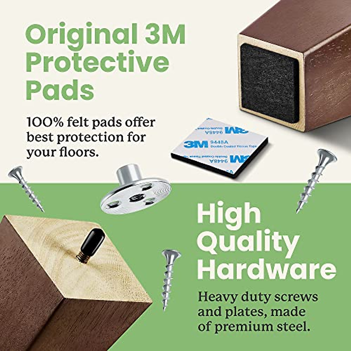 Tarox 5 Inch Wood Furniture Legs Set of 4 | Couch Legs | Chair Legs Replacement Legs Furniture | Sofa Legs Set of 4 Sofa feet | Wooden Furniture feet | Bed Legs | Couch feet Leg | Patas para muebles