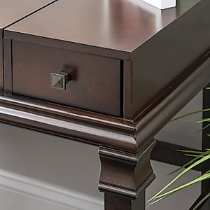 Linon Angela Walnut Vanity Set,30" x 36" x 18"