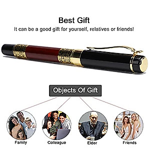YIVONKA Ballpoint Pen Black Refill,business pens,Luxury Pen,Best Ball Pen Gift Set for Men & Women Professional Executive,Office,Nice Pens Classy Gift Box… (Red)