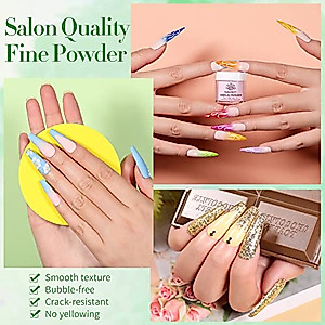 BORN PRETTY Acrylic Powder Set 36 Colors Acrylic Nail Powder Nude Pink Blue Yellow Purple Red Glitter Professional Polymer 3D Acrylic Nail Art Kit for French Nail Extension All Seasons Nail Carving