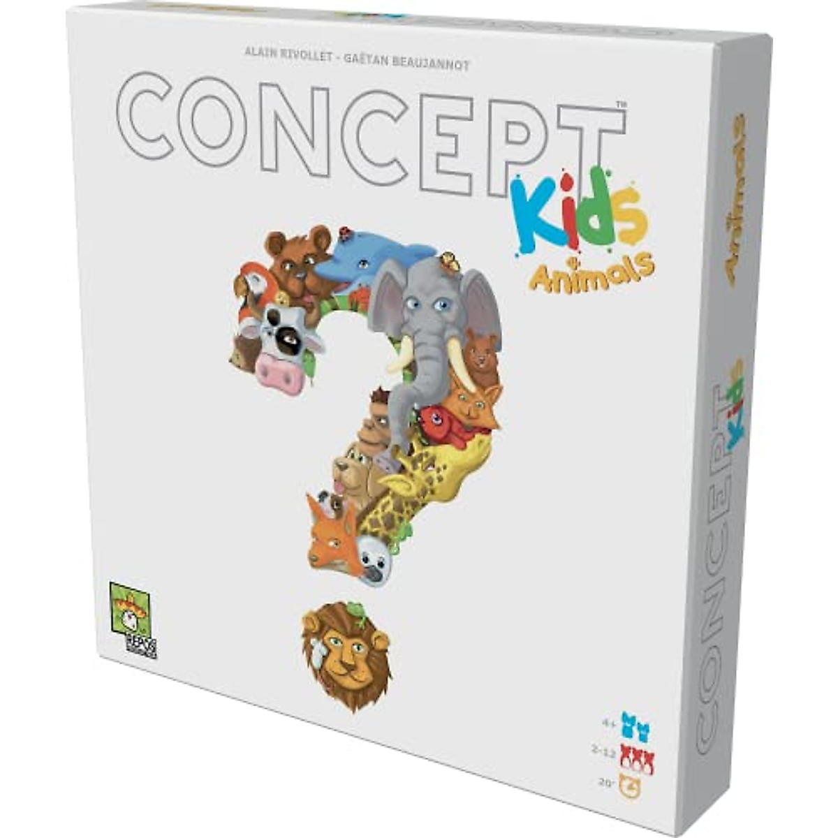 Concept Kids Animals - Cooperative Animal Guessing Game for Children! Fun Family Board Game for Kids & Adults, Ages 4+, 2-12 Players, 20 Minute Playtime, Made by Repos Production