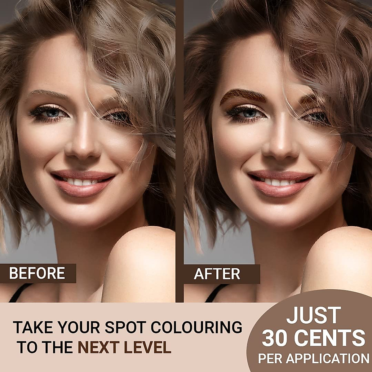 Mina ibrow Henna Tinting Kit & Regular Pack Light Brown with Eyebrow Stencils-Combo Pack