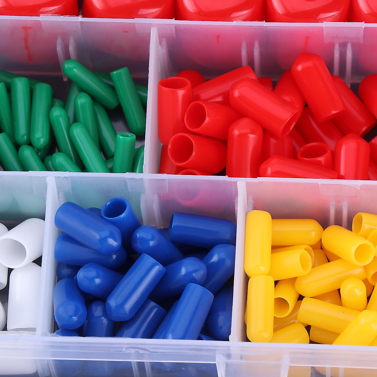 Upgraded Rubber End Caps with Storage Slip Resistant Protectors Rubber Caps Set for Screws & Round Tubes