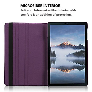 Case for Samsung Galaxy Tab S4 10.5 inch 2018 (SM-T830 SM-T835 SM-T837), 360 Degree Rotating Stand Case Smart Protective Cover with Stylus Pen,Screen Film (Purple)