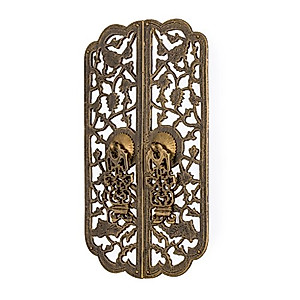 Hardware Philosophy Rose Vine Brass Cabinet Strips Backplate Hardware Pulls Set 9.7"x5.5"