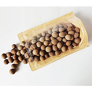 Couga Mall All-Purpose Kraft Paper Stand Up Bag, Zip Lock Reusable Kraft Package Bag Storage Pouch with Notch and Clear Front for Storing Seeds, Snack and Nuts – Brown – 50 PCS (4.7”7.8”(1220cm))