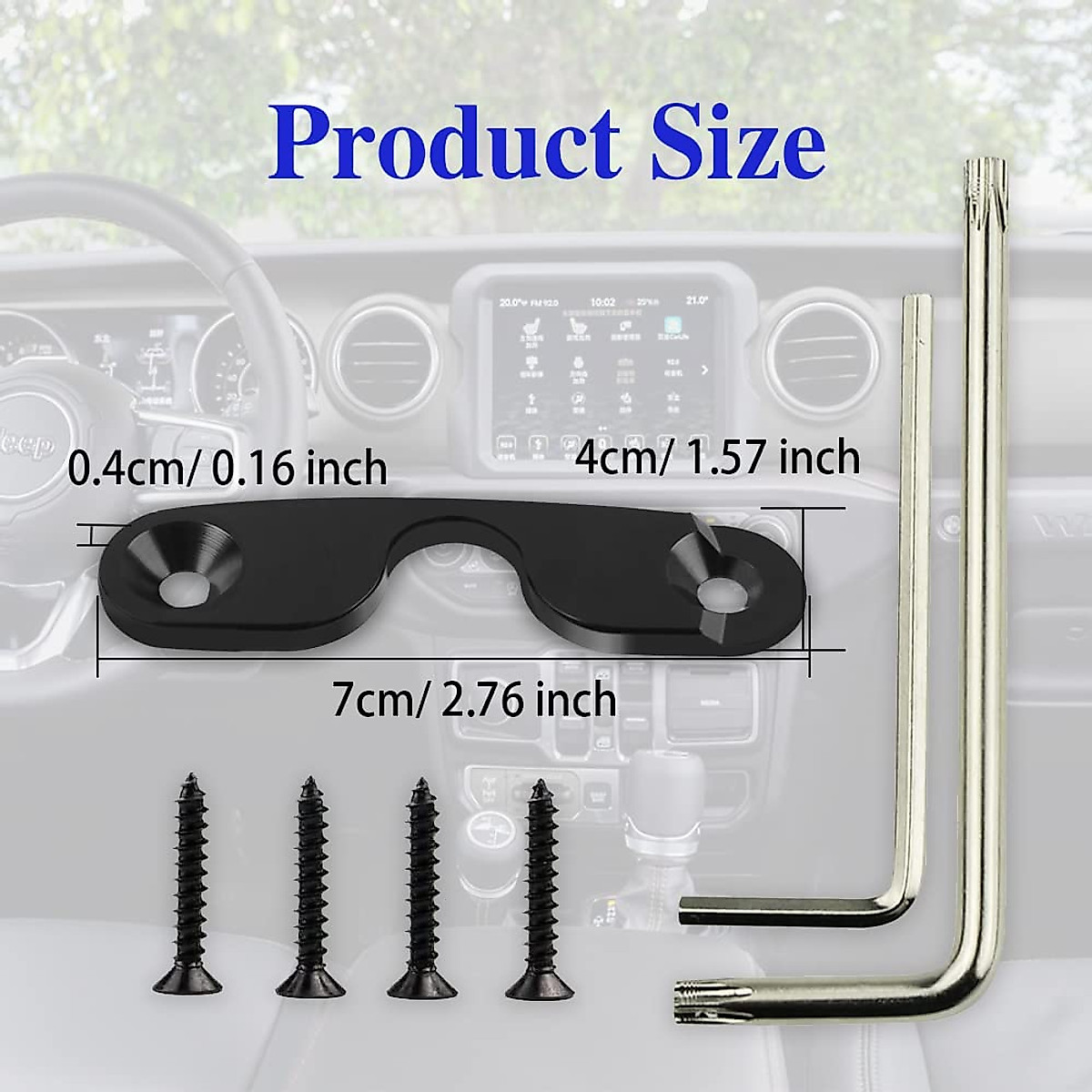 Sun Visor Repair kit for Jeep Wrangler, Heavy Duty Sun Visor Clips for Jeep Gladiator Accessories Inner Sun Visor Clips Compatible with Jeep Wrangler JK 2018/ Wrangler 2018-2022/ Gladiator 2020-2022