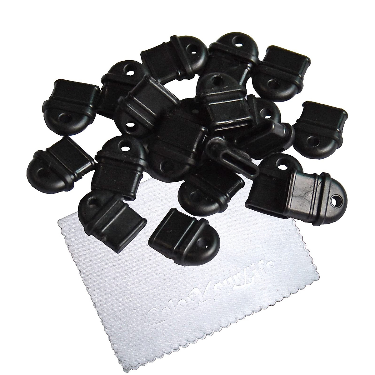 ColorYourLife 20 Pcs Anti Dust Plugs Covers for USB C Compatible with Samsung S21, S20, S10, S9, Notes, for Pixel, Laptops, Tablets, Smart Phones and Microfiber Cleaning Cloth