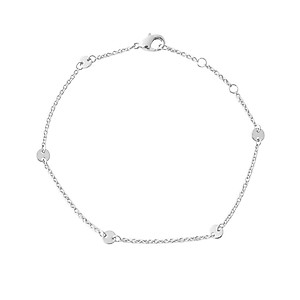 Honeycat Milky Way Disc Chain Bracelet in Gold, Rose Gold, or Silver | Minimalist, Delicate Jewelry (Silver)