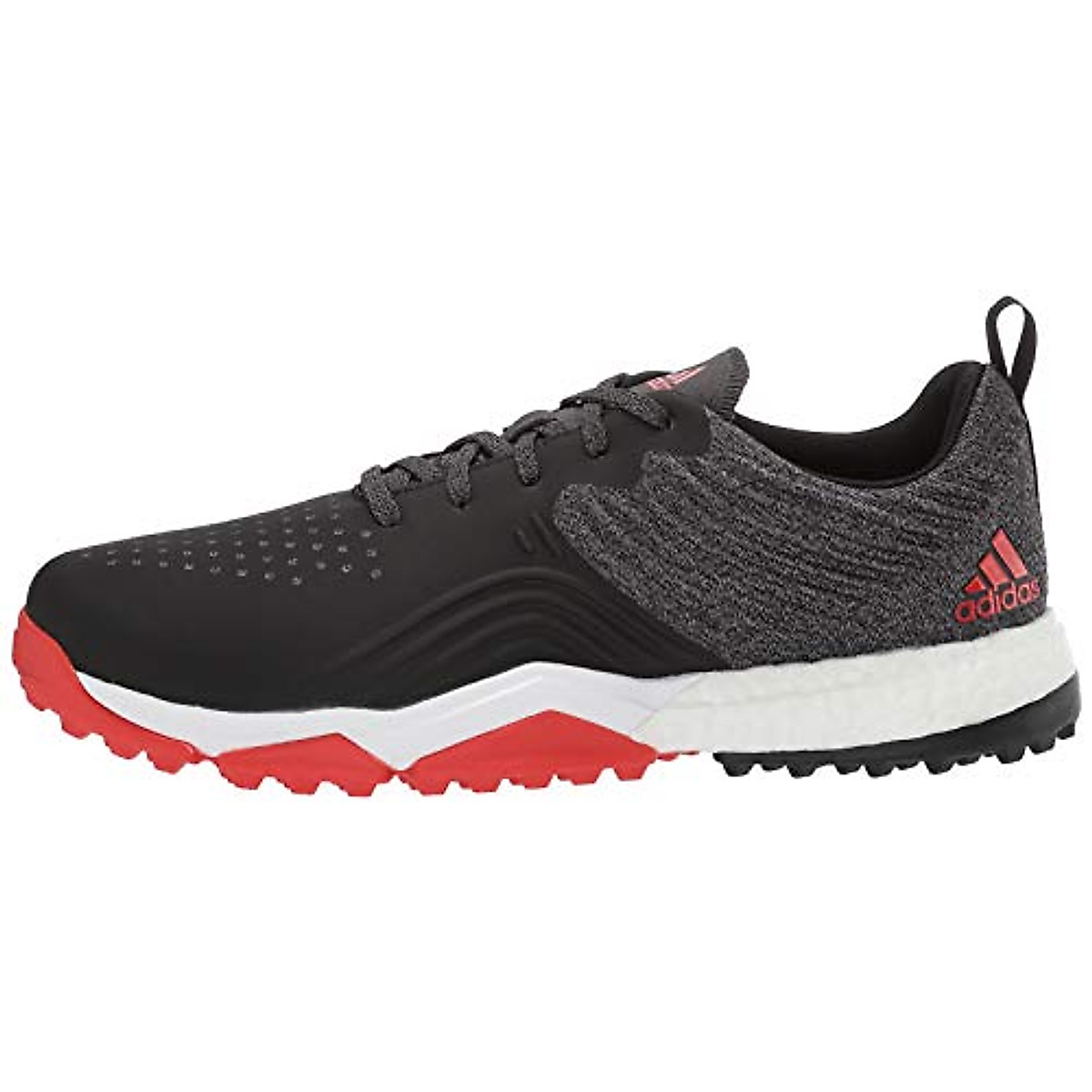 adidas Men's Adipower 4ORGED S Golf Shoe, core Black/red/FTWR White, 9 M US