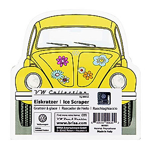 BRISA VW Collection - Volkswagen Beetle Car Bug Ice Scraper, Windscreen Scraper, Ice and Snow Remover, Winter Car Accessories (Yellow)