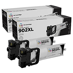 LD Remanufactured Ink Cartridge Replacement for Epson 902XL T902XL120 High Capacity (Black, 2-Pack)