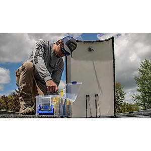 Flambeau Outdoors 4510 Clear Fishing Tackle Box Organizer - Super Half Satchel Soft Fishing Lure Storage Boxes, Bait Box Fishing Tackle Organizer, Tuff Tainer Tackle Box with Zerust Anti-Rust Dividers