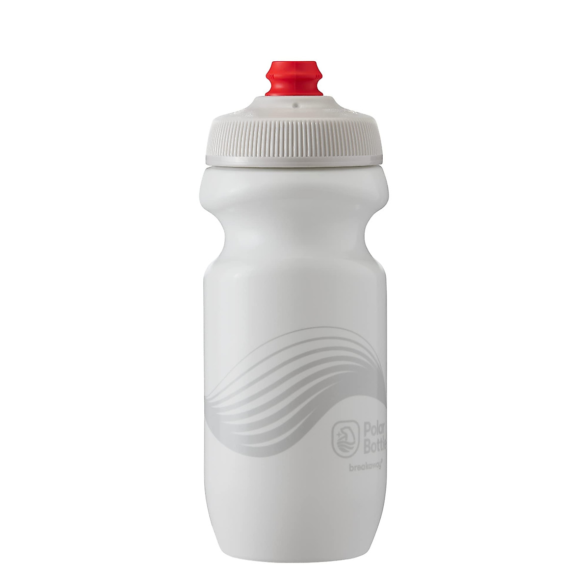 Polar Bottle - Breakaway - 20oz Wave, Ivory & Silver- Insulated Water Bottle for Cycling & Sports, Keeps Water Cooler Longer, Fits Most Bike Bottle Cages